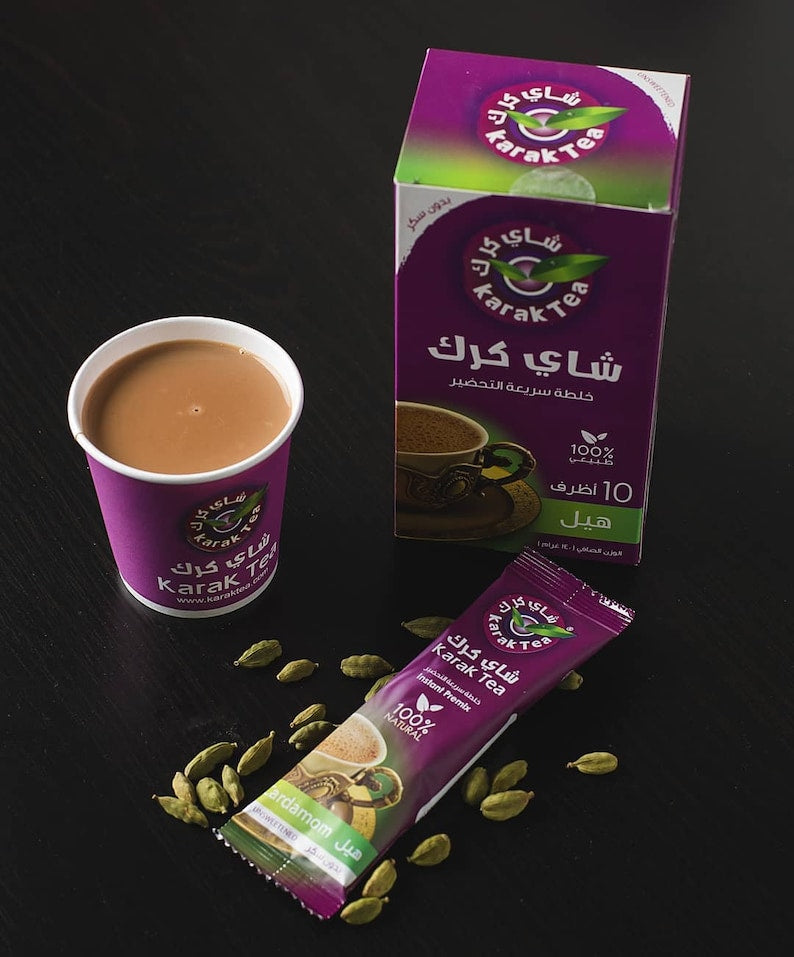 Karak Tea Instant Premix with Cardamom unsweetened 10 sticks 140g ...