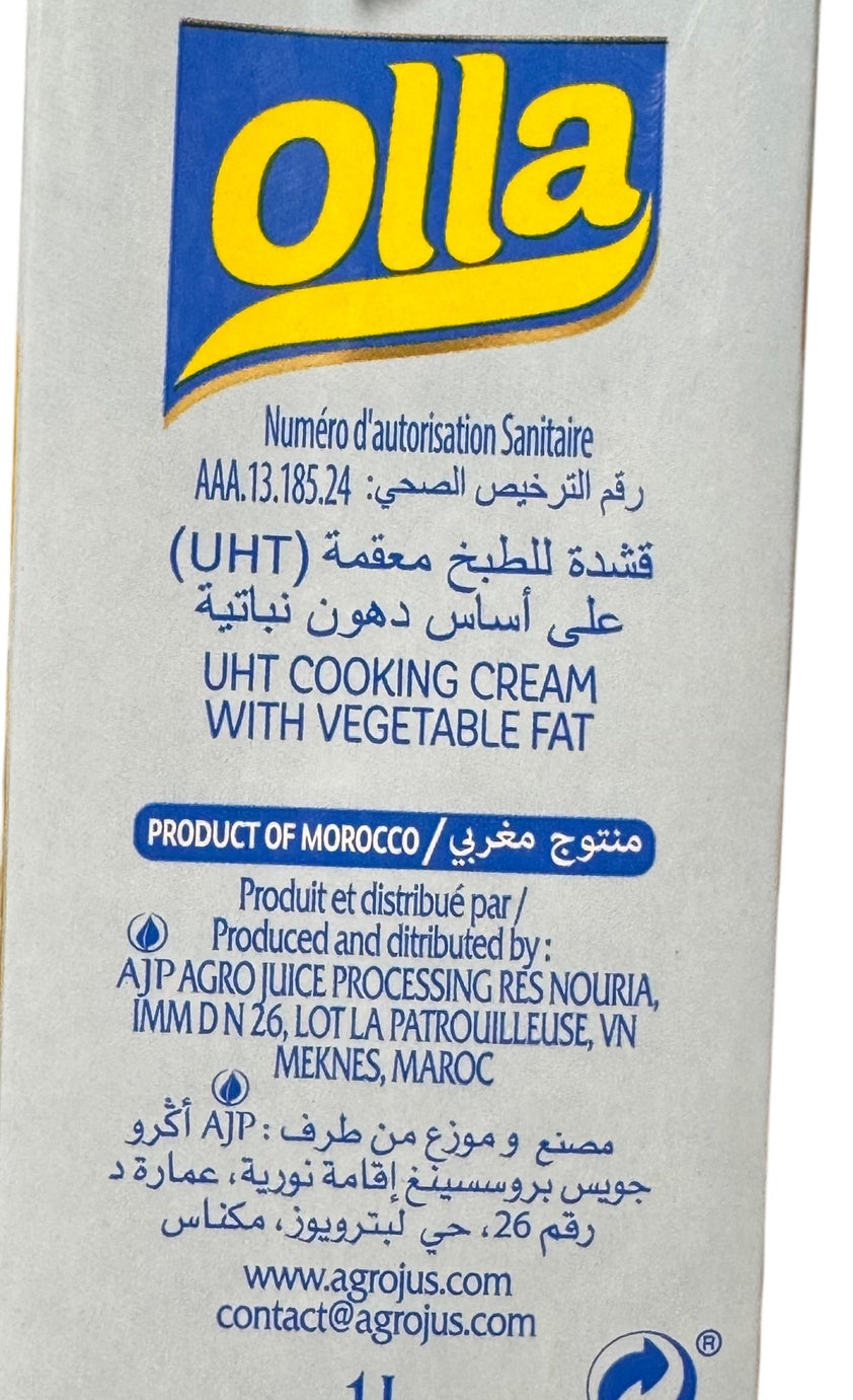 OLLA UHT Cooking Cream with vegetable oil 1L