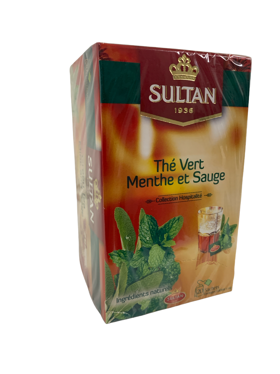 SULTAN Tisane Green tea Mint & Sage 20x bag – ZaytunaMart.ca