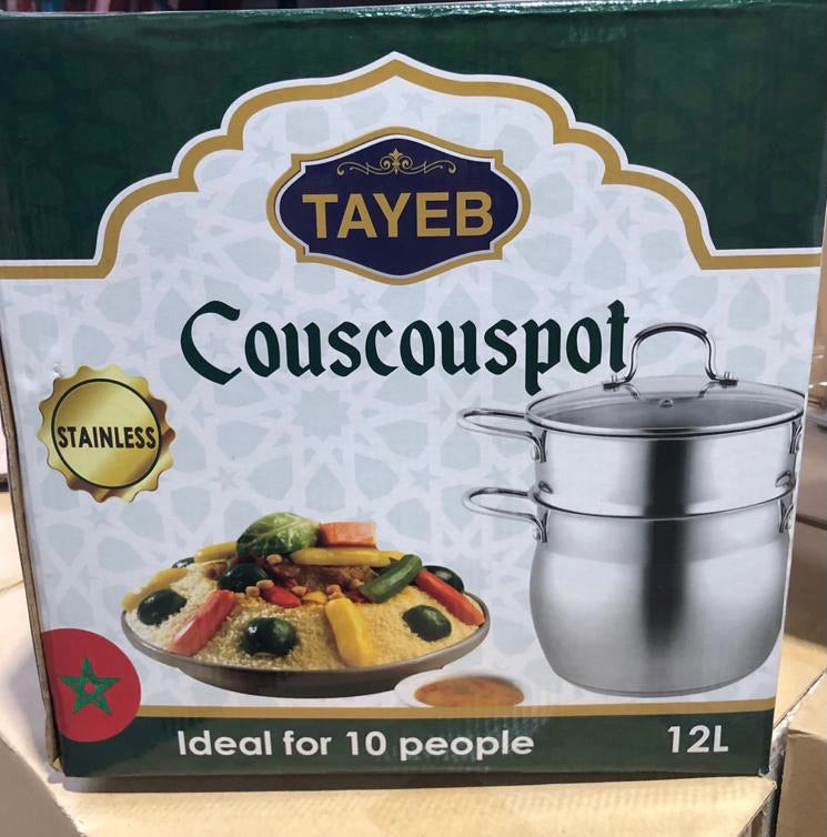 Couscousier Pot Stainless Steel Steamer TAYEB – ZaytunaMart.ca
